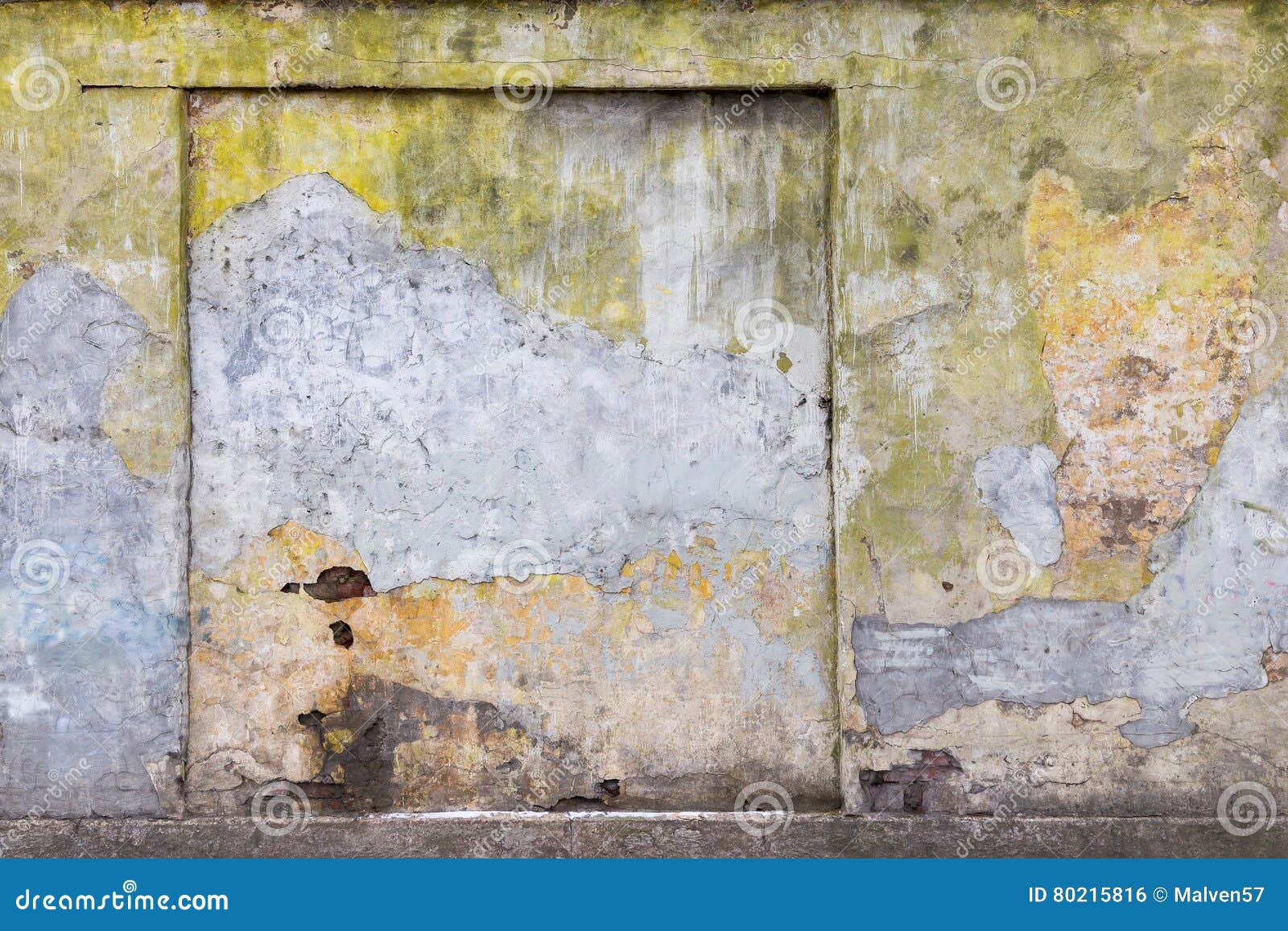 Niche Of An Old Broken Electrical Panel On The Background Of An Old Red ...