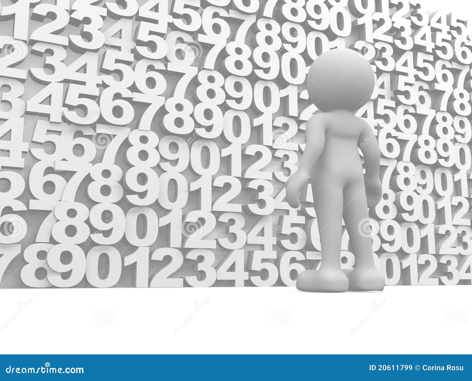 Wall of numbers stock illustration. Illustration of numeral - 20611799
