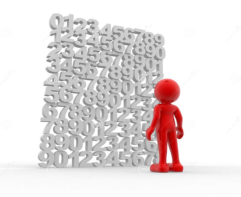 Wall of numbers stock illustration. Illustration of puppet - 20834165