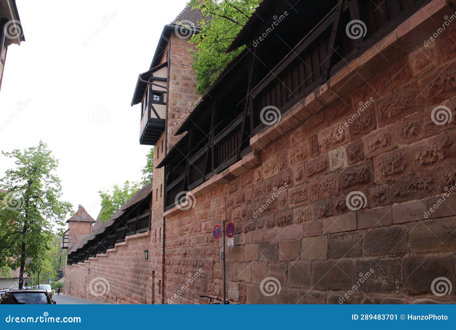 Wall of Nuremberg Castle in Germany Stock Image - Image of tourism ...
