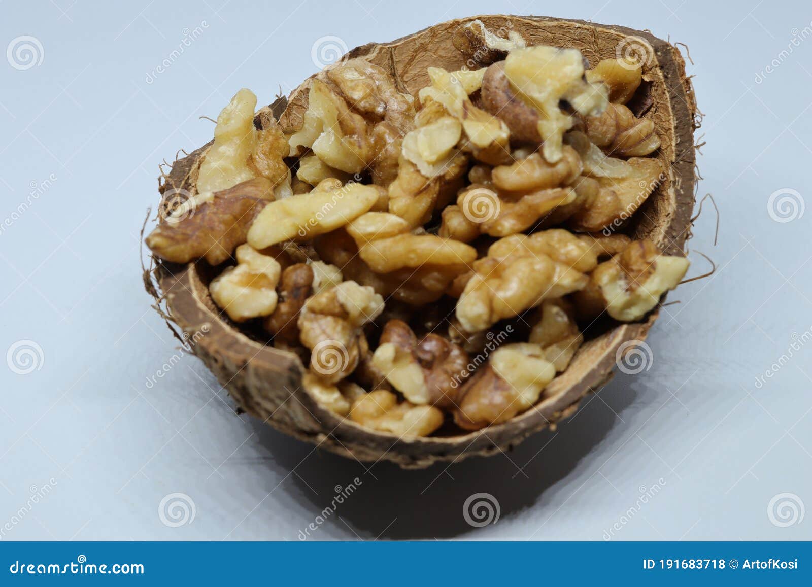 Wall Nuts Isolated on White Background Stock Photo - Image of nutshell ...