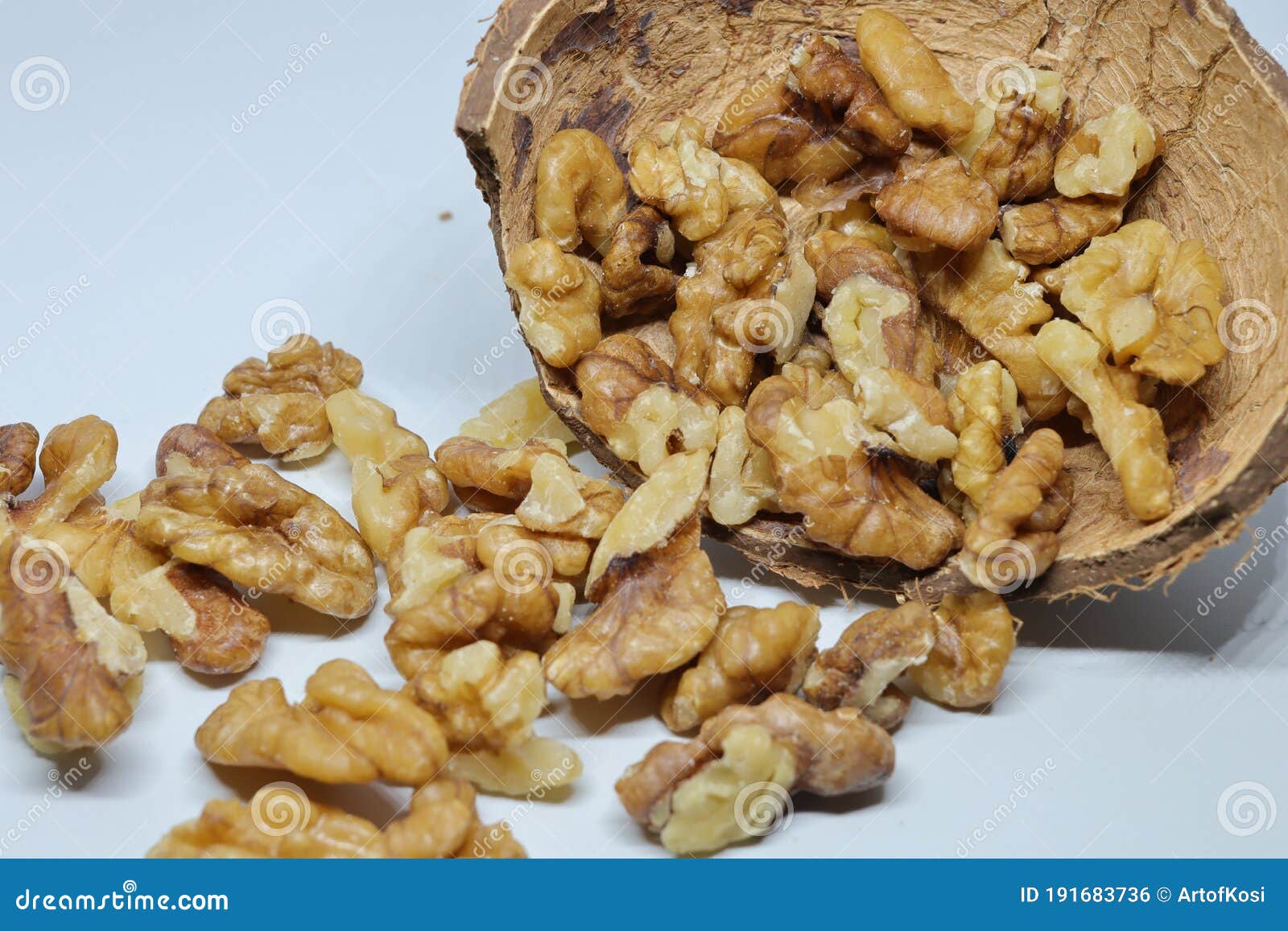 Wall Nuts Isolated on White Background Stock Photo - Image of nature ...