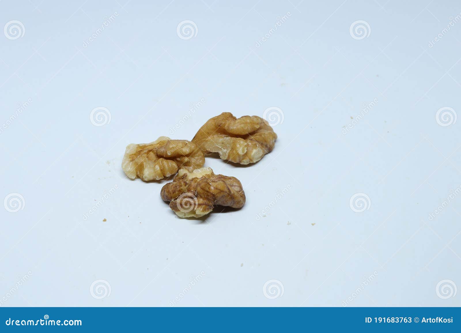 Wall Nuts Isolated on White Background Stock Image - Image of organic ...