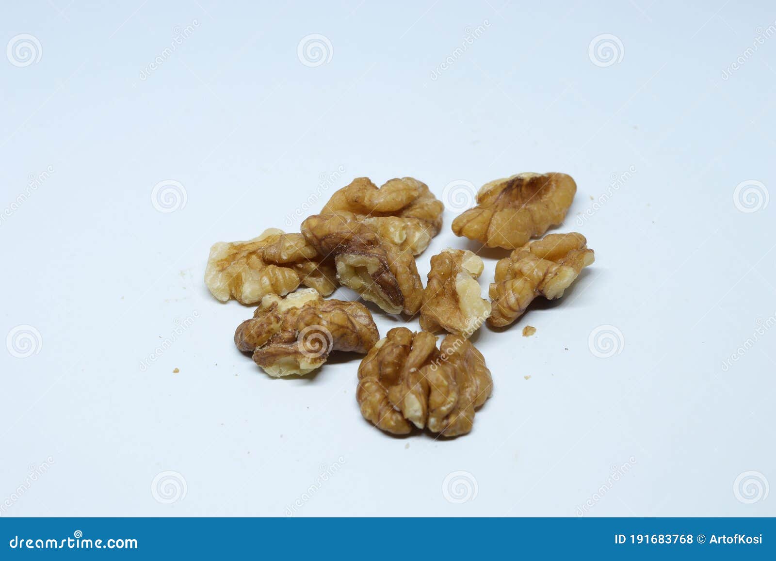 Wall Nuts Isolated on White Background Stock Photo - Image of diet ...