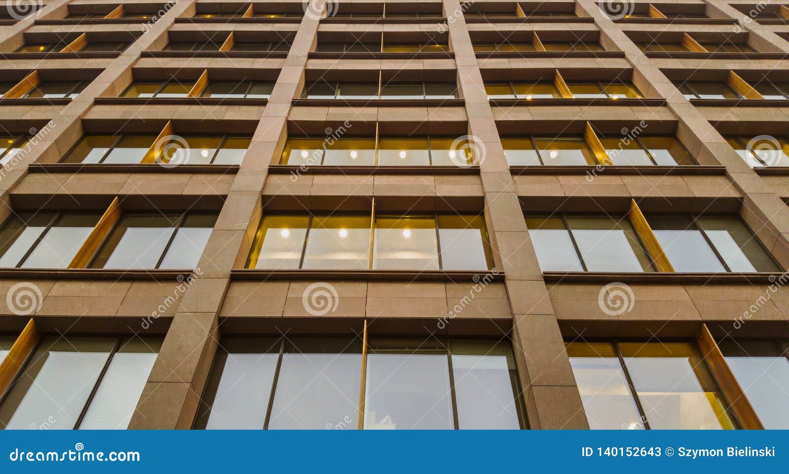 Wall of a Office Building with Windows Stock Image - Image of exterior ...