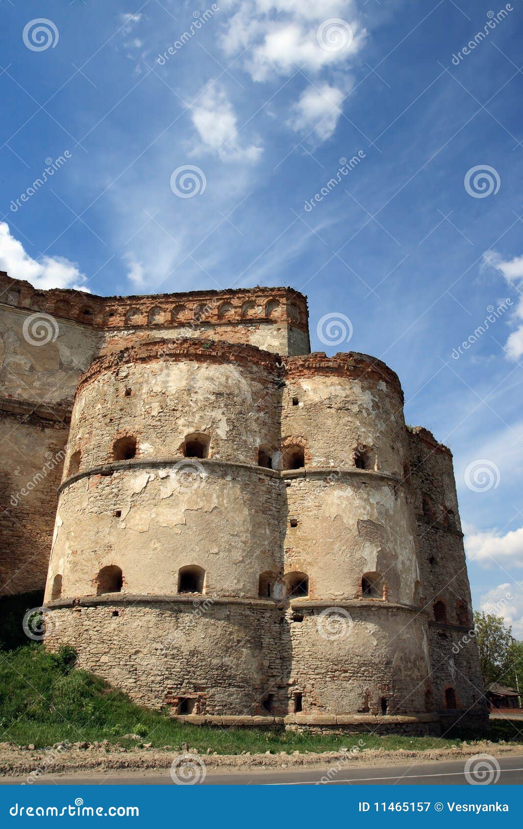 Wall of old castle stock image. Image of history, medzhybizh - 11465157