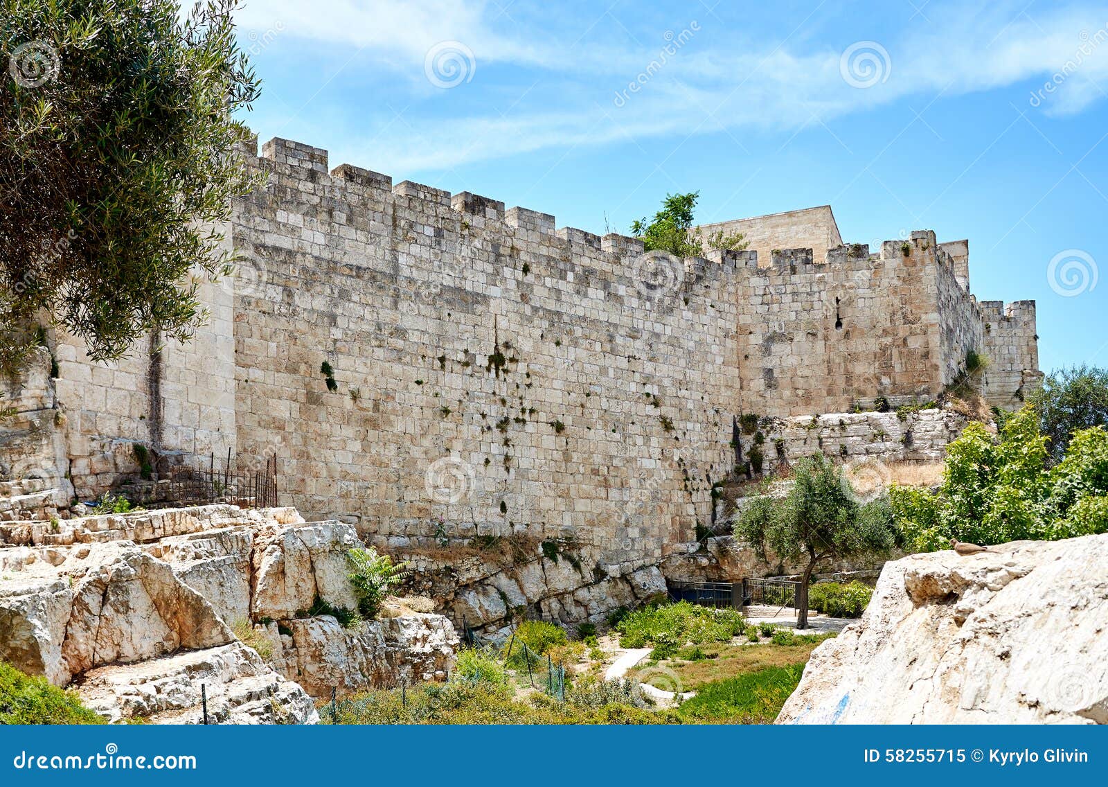Wall of the Old City of Jerusalem Stock Image - Image of wall, travel ...