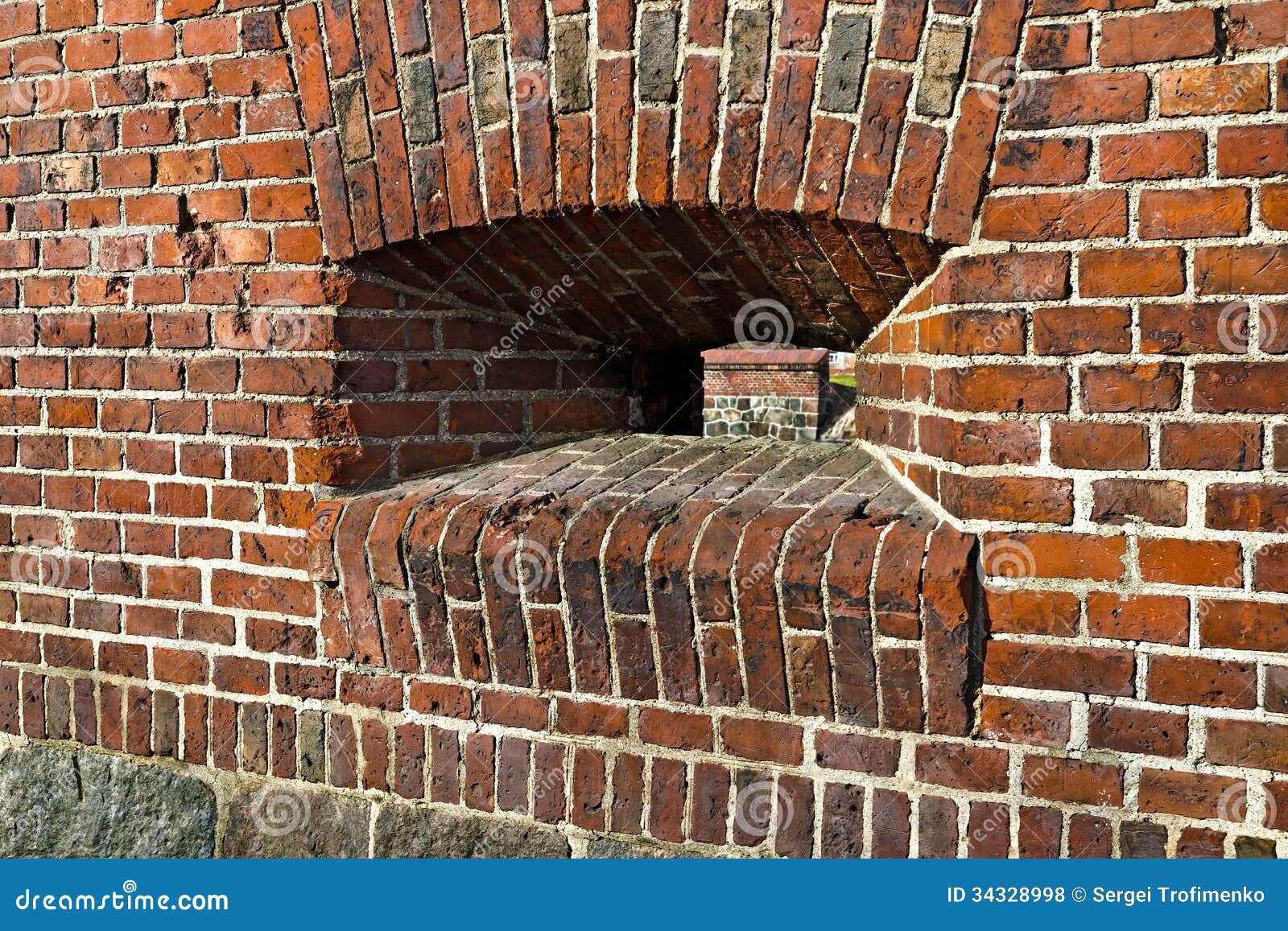 The Wall of the Old German Fort with Embrasure Stock Photo - Image of ...