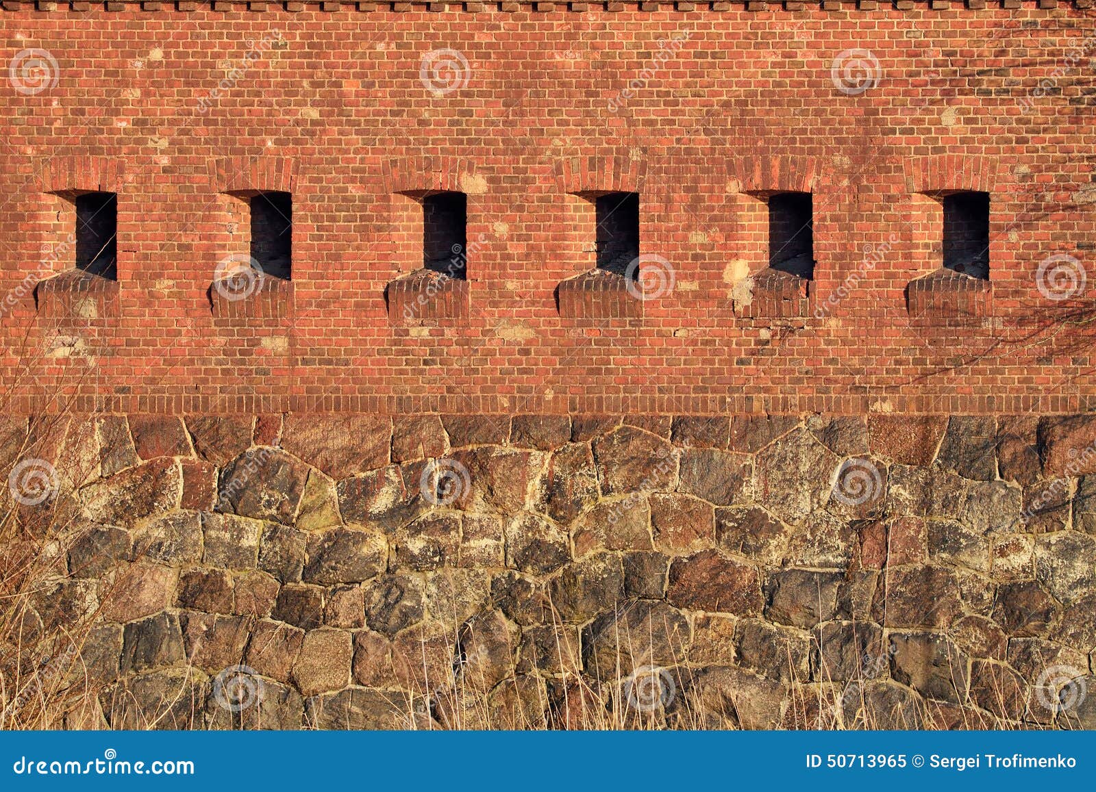 Wall of the Old German Fort. Kaliningrad, Russia Stock Image - Image of ...