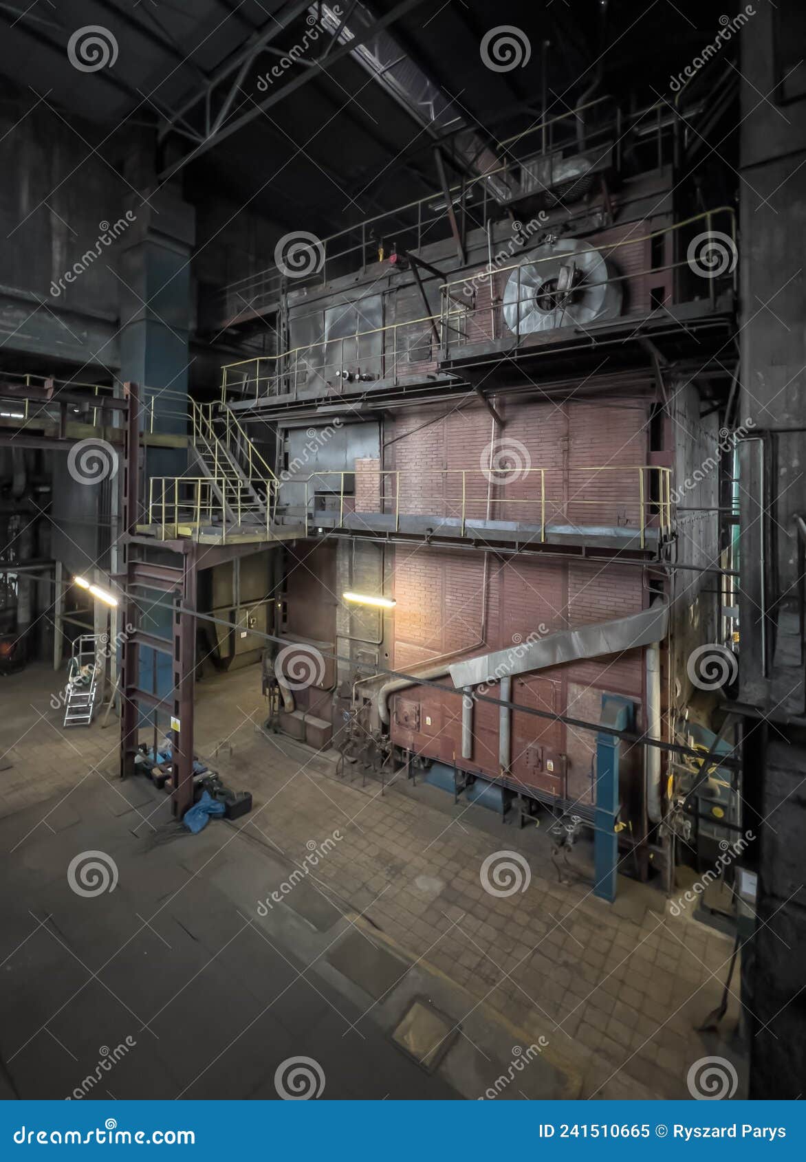 The Wall of an Old Hard Coal-fired Steam Boiler on a Mechanical Grate ...