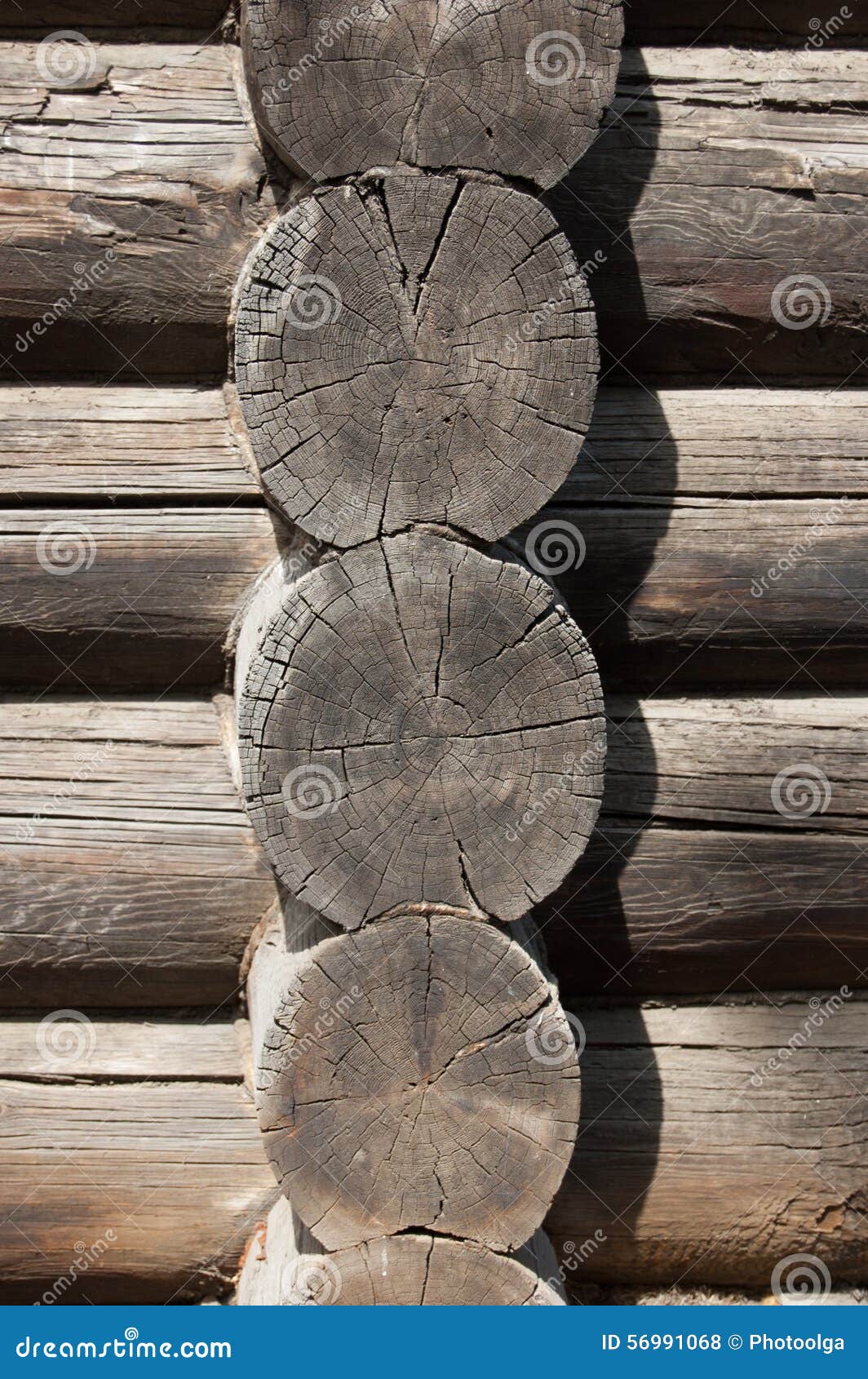 Wall of old logs stock photo. Image of texture, wall - 56991068