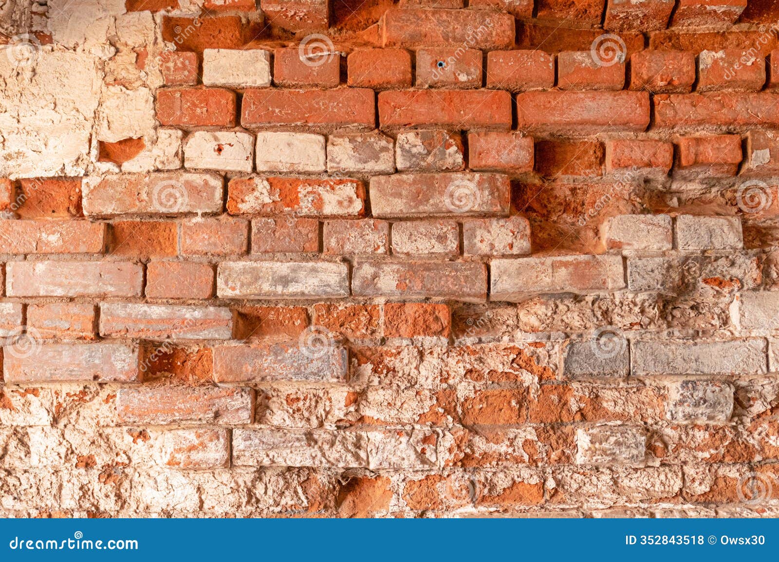 The Wall of an Old Red Brick Building, Texture Pattern. Background for ...