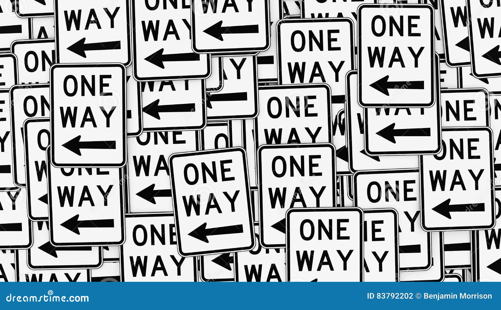 Aligned Pile Of Keep Right Traffic Signs Royalty-Free Cartoon ...