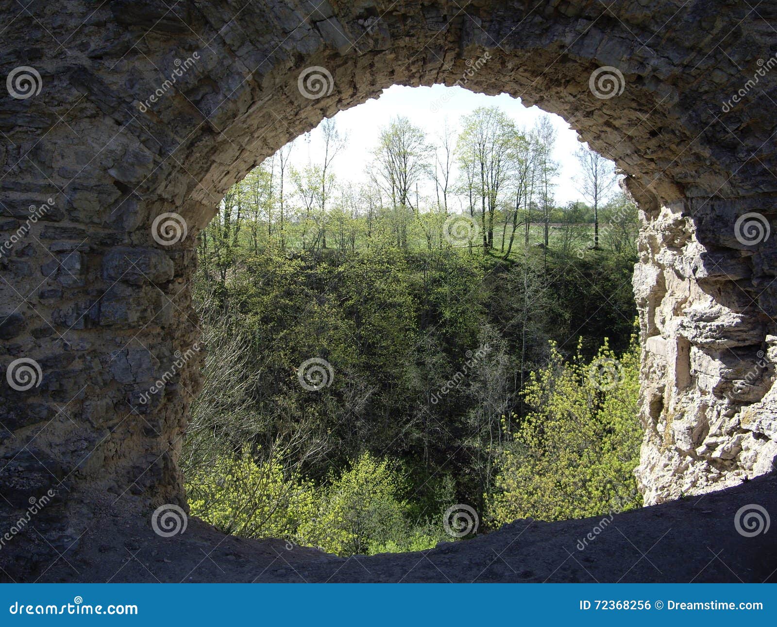 Wall opening stock photo. Image of tower, hole, castle - 72368256