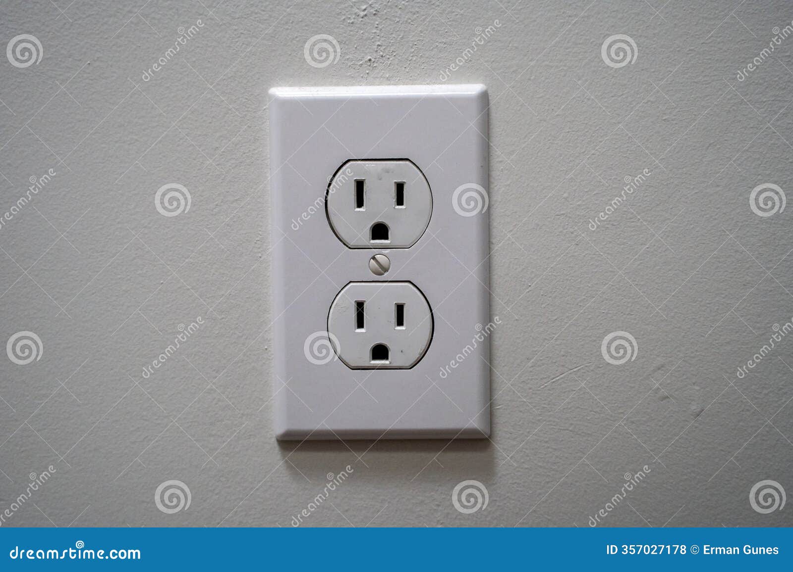Wall Outlet with an America-Canada Style Plug Socket Stock Photo ...