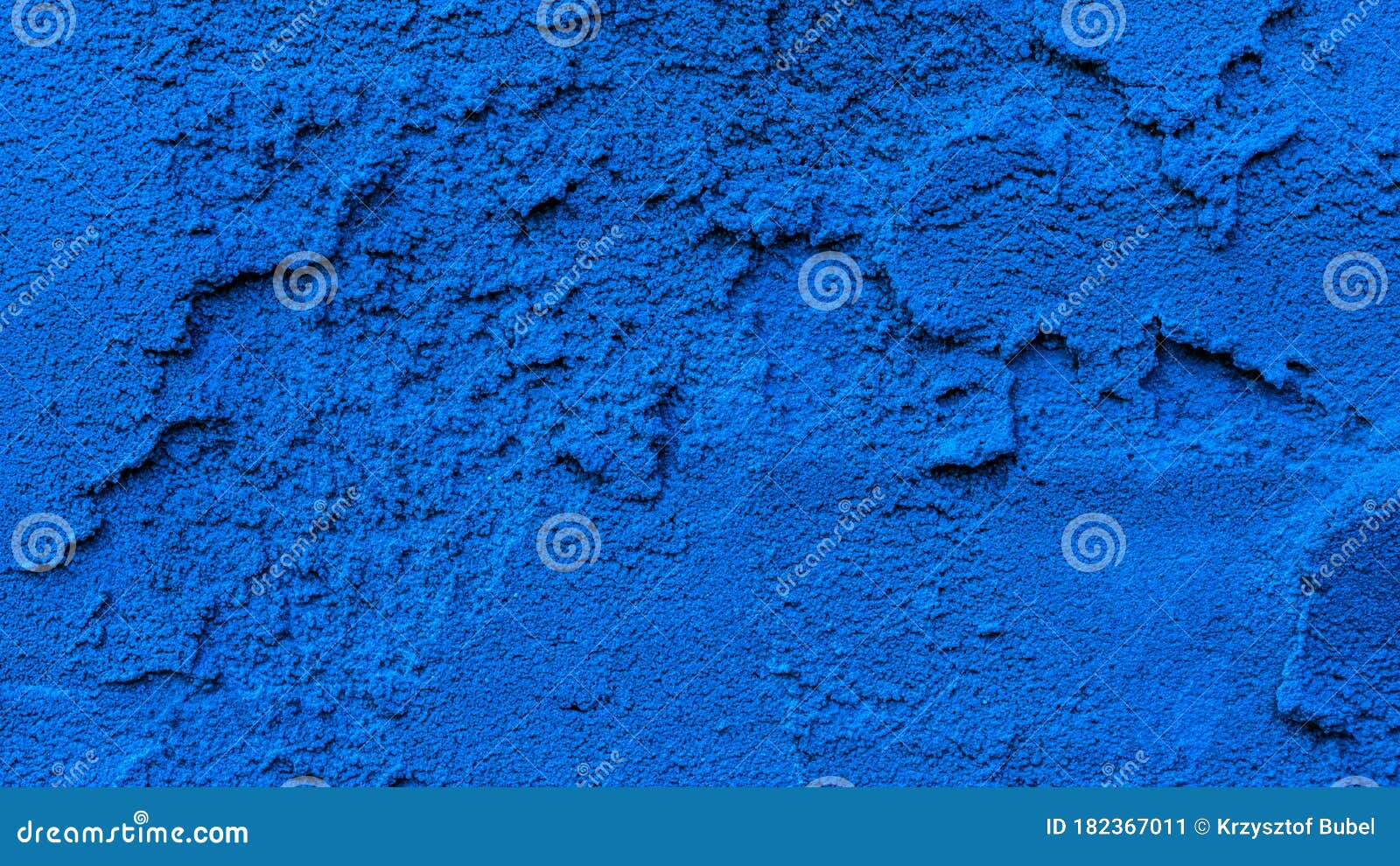Wall Painted in Blue with Visible Plaster Texture Stock Image - Image ...