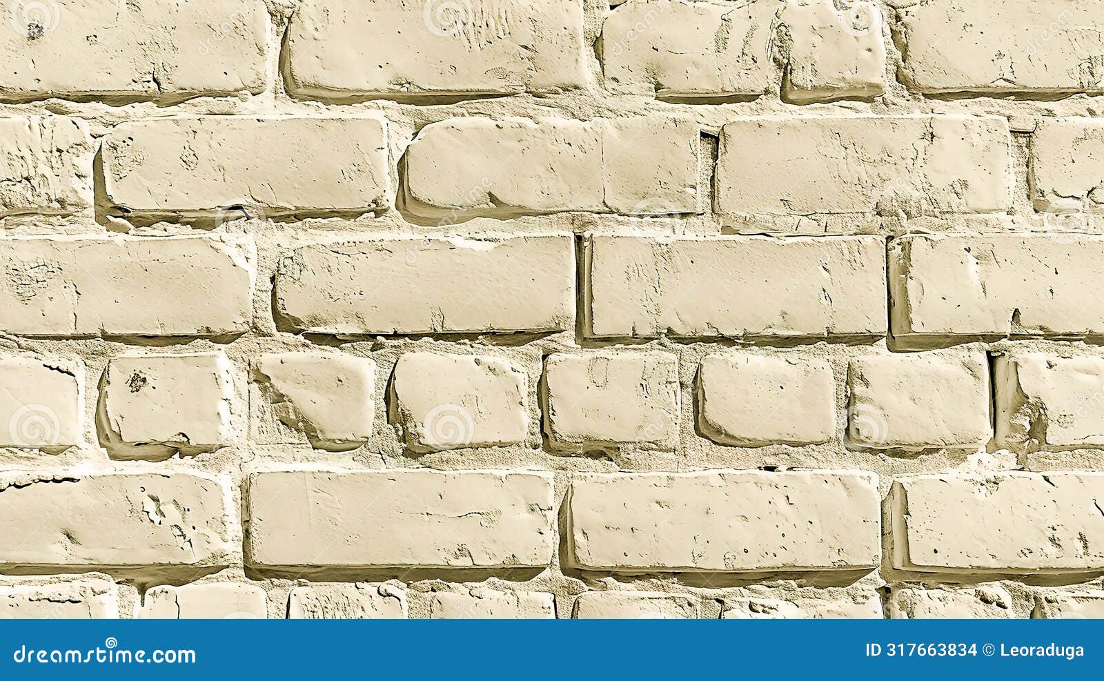 Wall of Painted White Bricks in a Decorative Artisanal Pattern ...