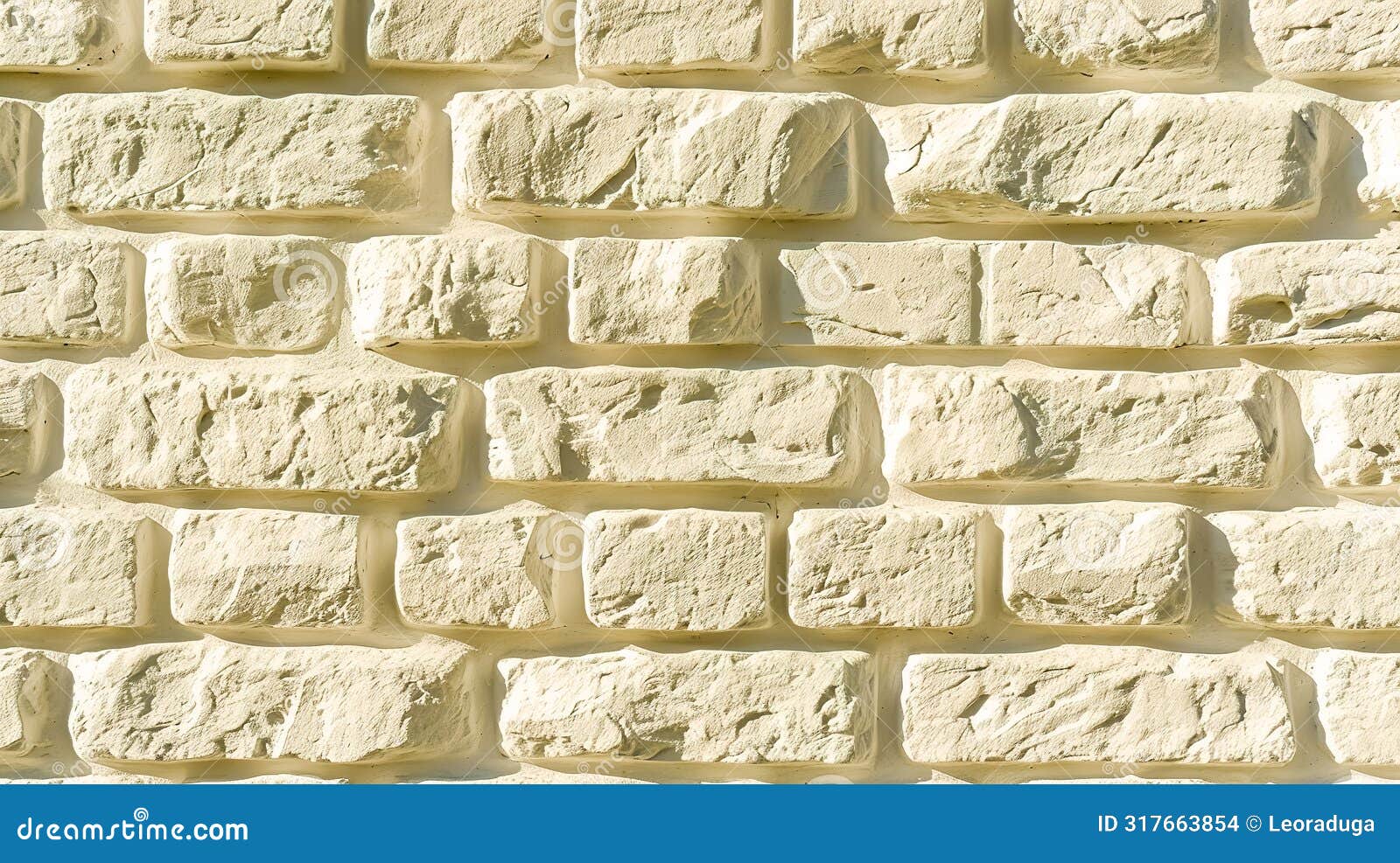 Wall of Painted White Bricks in a Decorative Artisanal Pattern ...