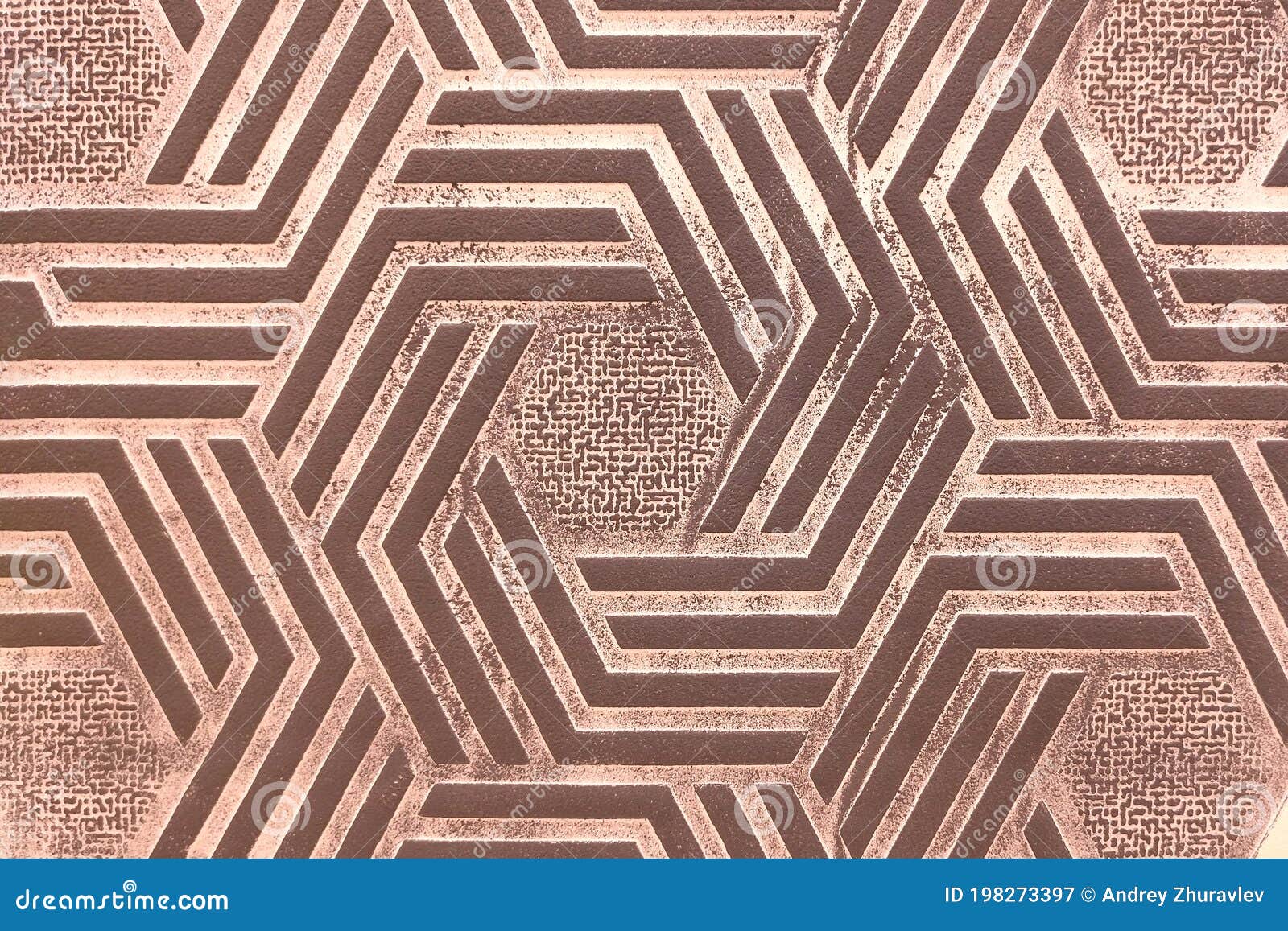 Wall Painting in the Form of Rhombus Geometric Shapes, Hexagonal ...