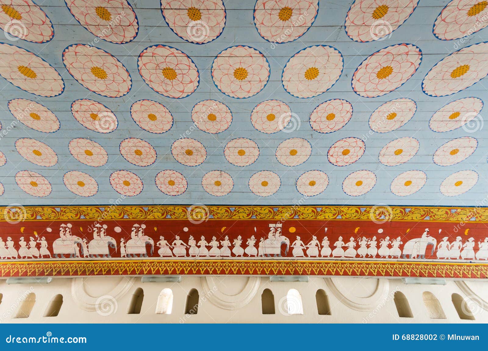 Wall Painting at Sri Dalada Maligawa Stock Photo - Image of painting ...