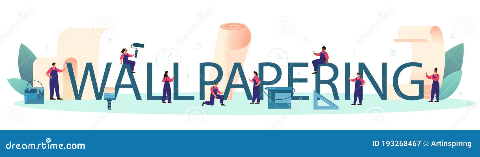 Wall Papering Stock Illustrations – 35 Wall Papering Stock ...
