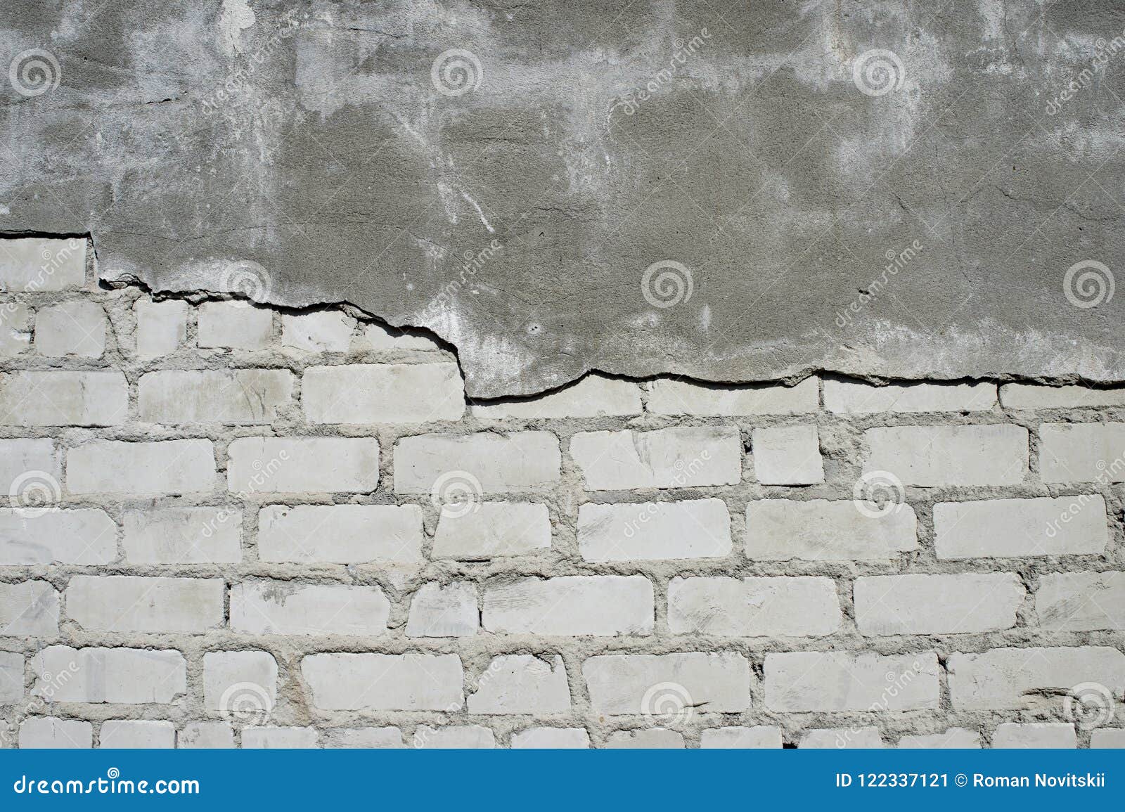 Wall with Partially Removed Plaster in the Form of Figured Drawing of a ...