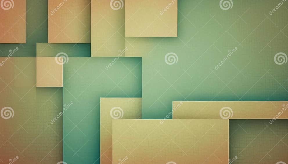 A Wall with a Pattern of Retro Squares and Rectangles Stock ...