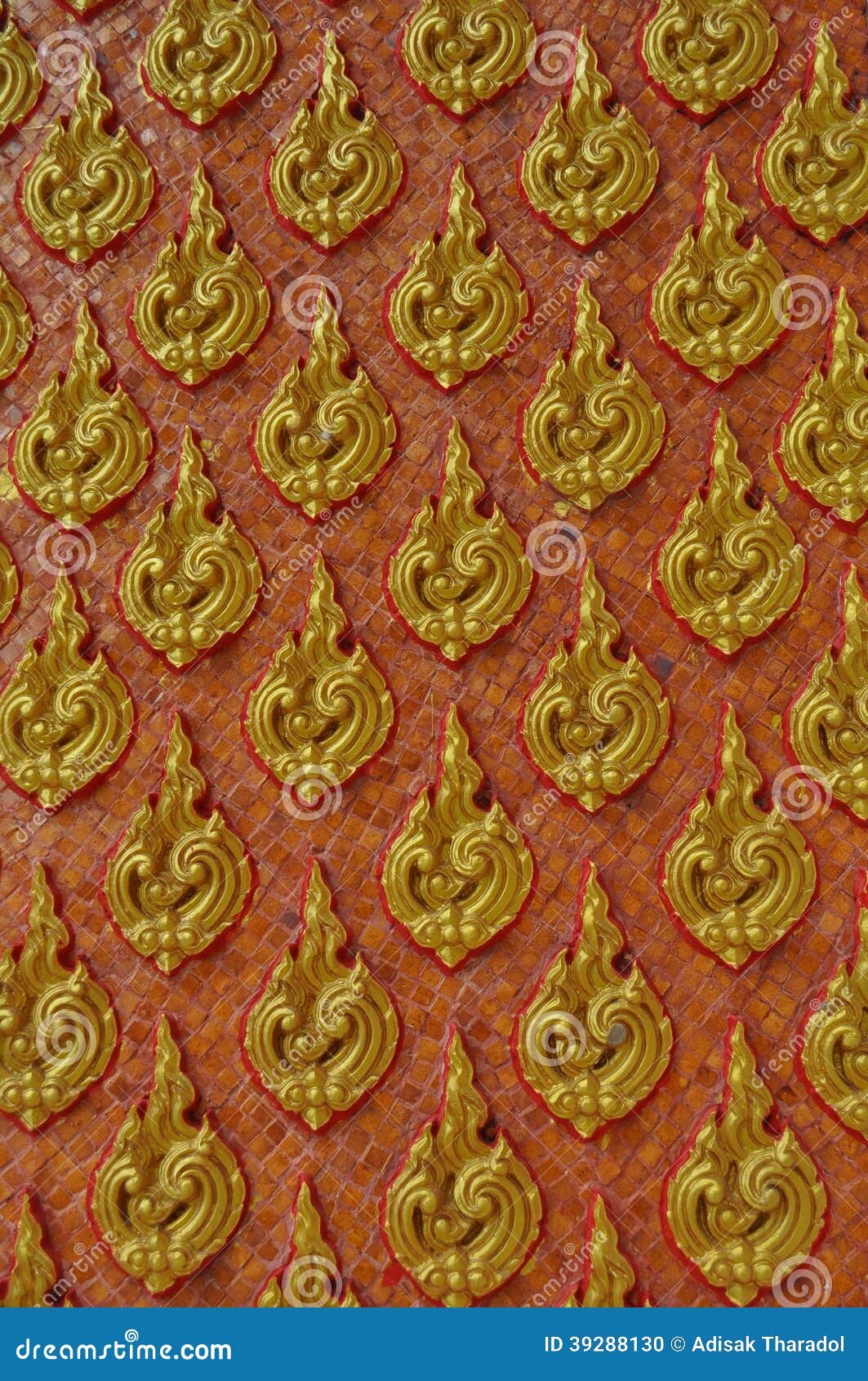 Wall pattern in thai style stock photo. Image of pattern - 39288130