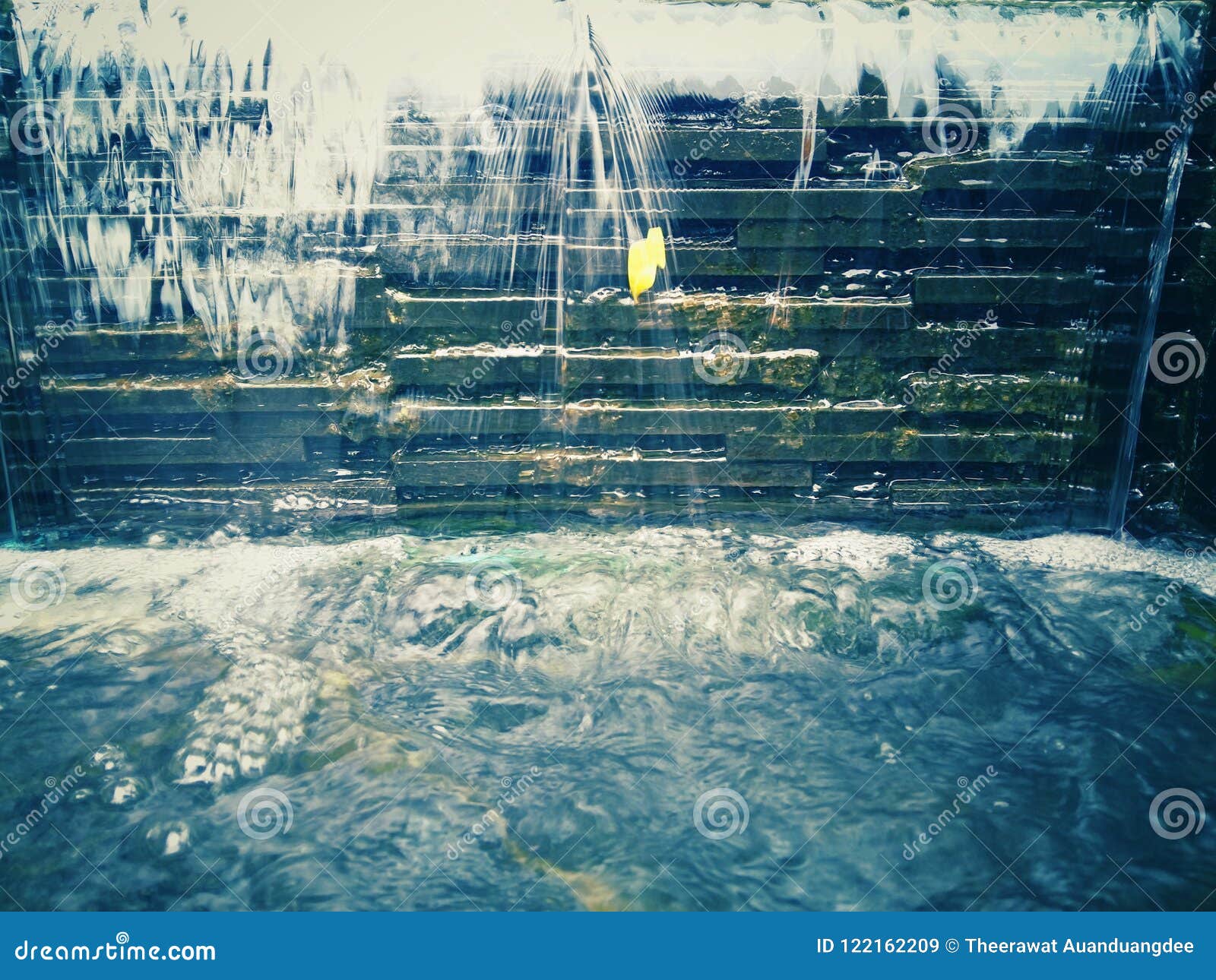 Wall Pattern with Water Flowing through Stock Image - Image of liquid ...