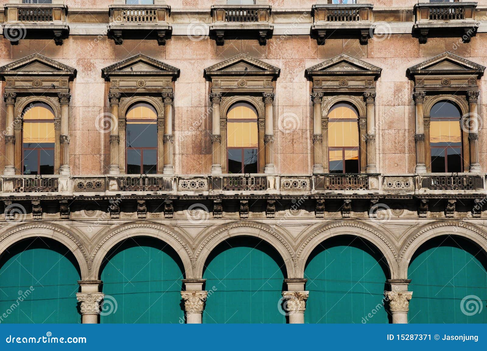 Wall Pattern with Window in Classic Building Stock Image - Image of ...