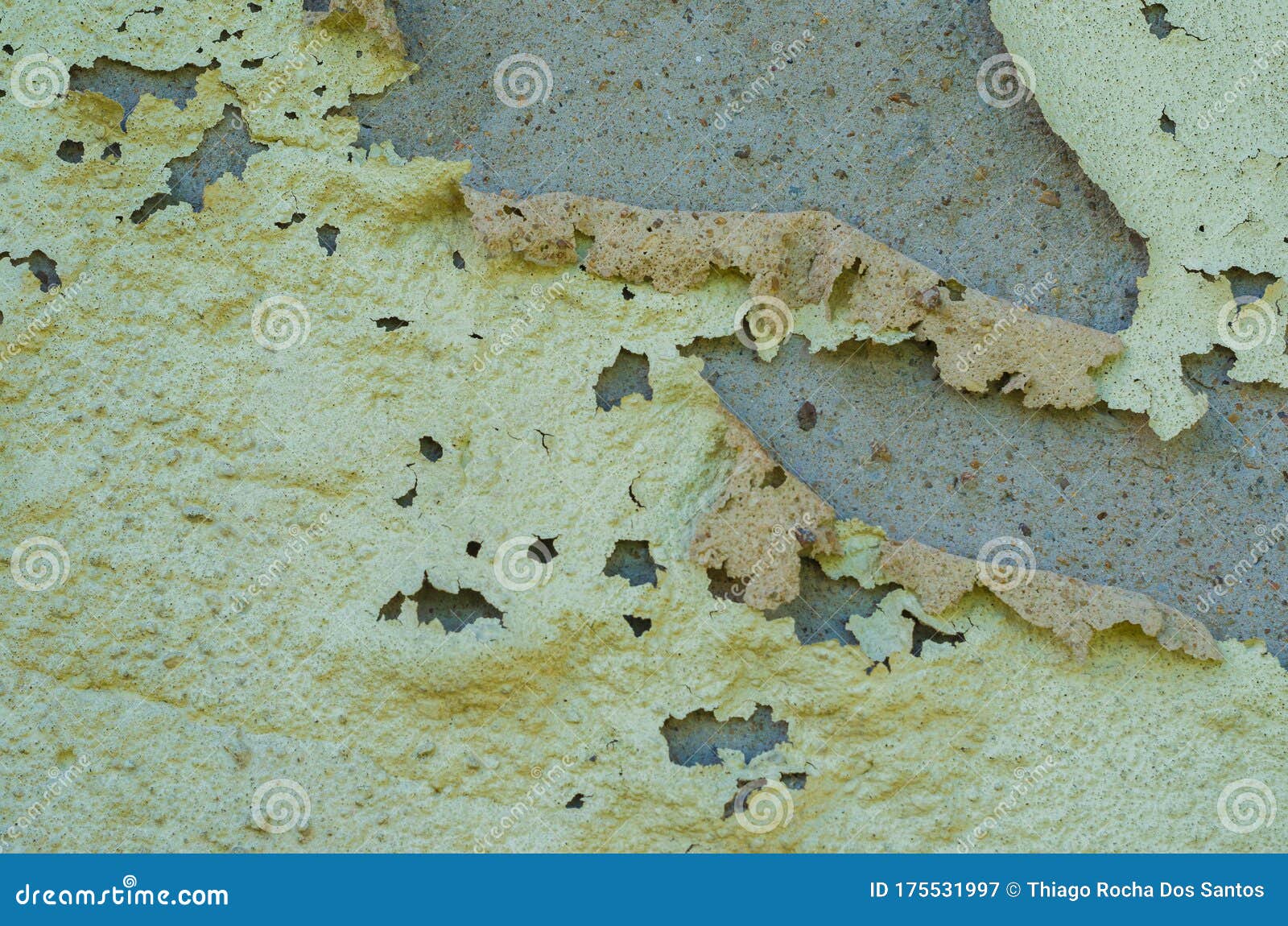 Wall with Peeling Paint, Paint Problem. Inadequate Paint System, Water ...