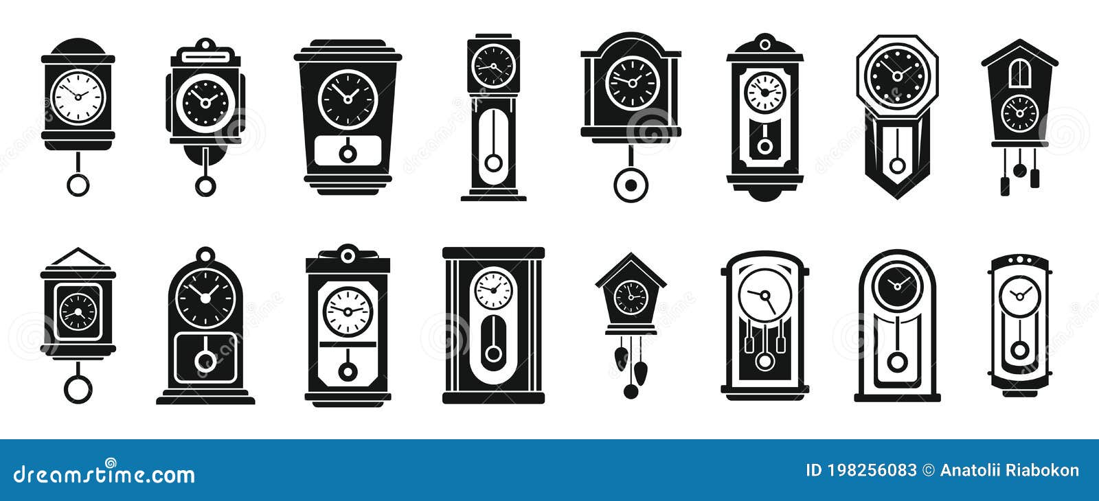 Pendulum Clock Coloring Book For Adults Vector | CartoonDealer.com ...