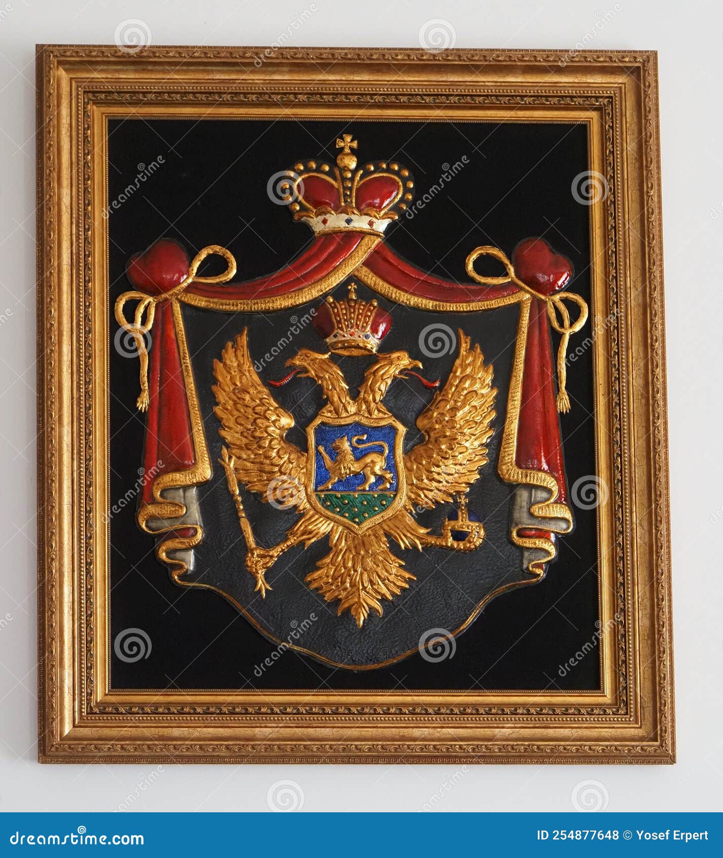 State emblem of Montenegro editorial stock photo. Image of montenegro ...