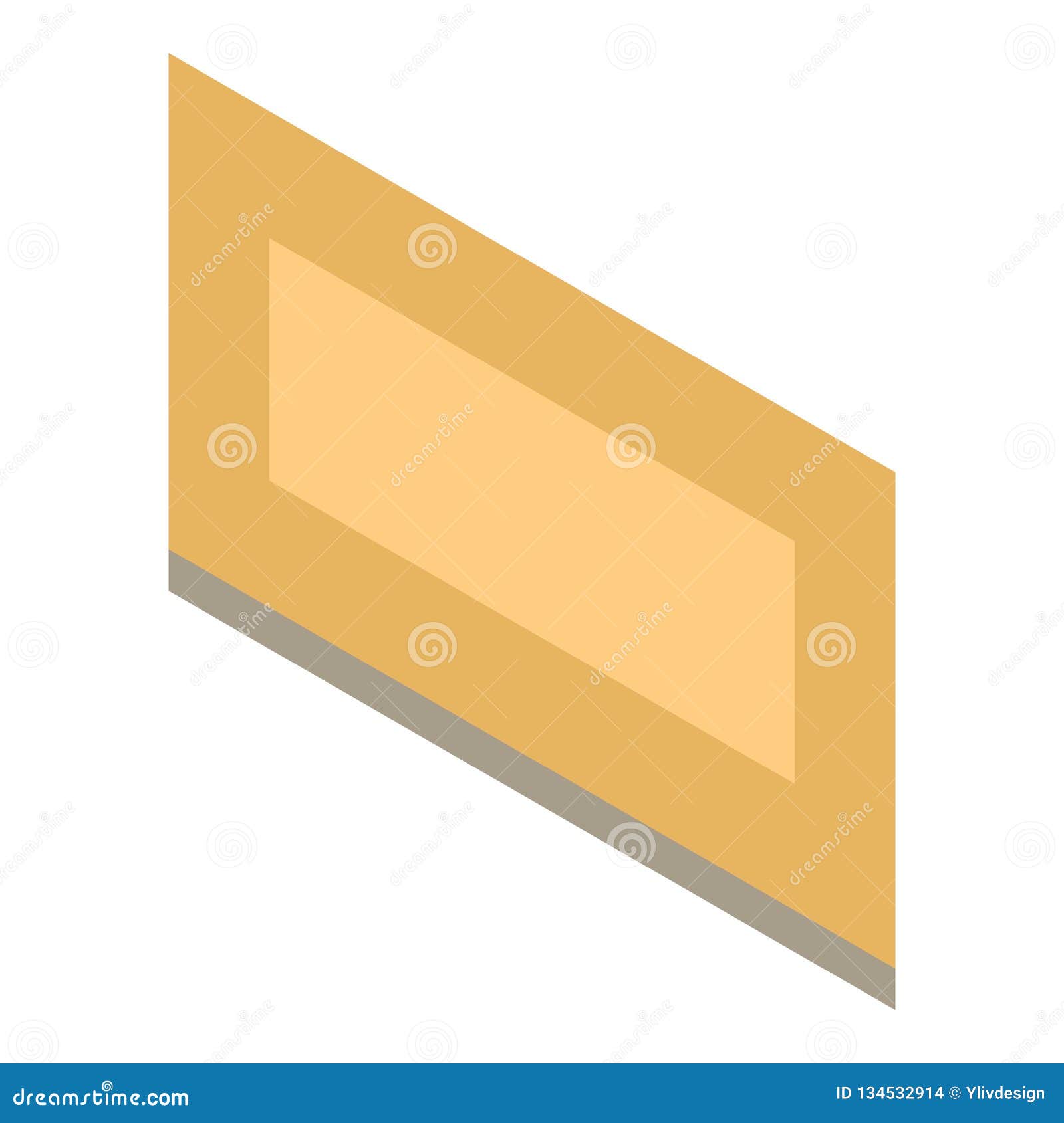 Wall Picture Frame Icon, Isometric Style Stock Vector - Illustration of ...