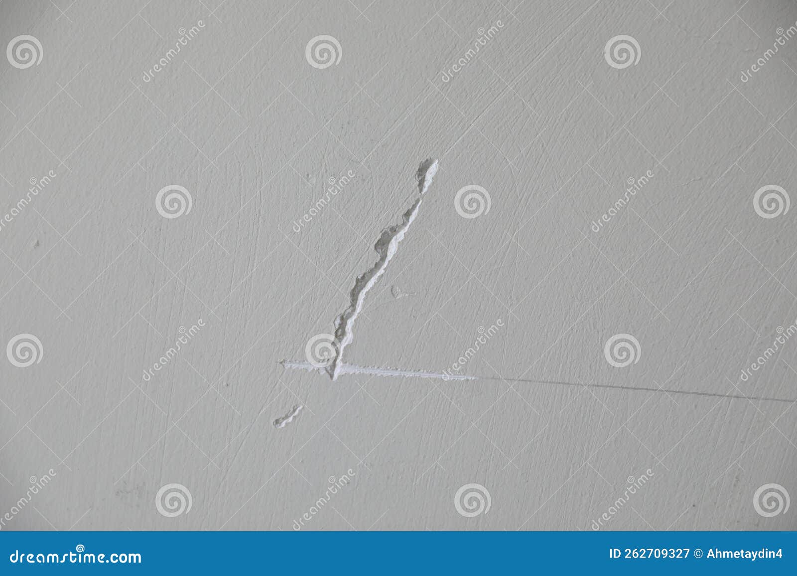 Wall Plaster Scraping. Vertical Scratch Scraping Stock Image - Image of ...
