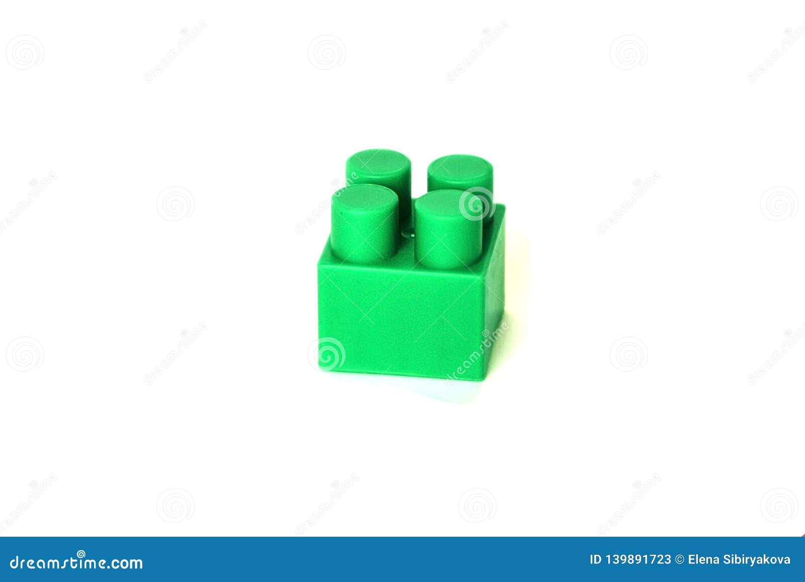 Wall from Plastic Building Blocks Isolated on White Background Stock ...