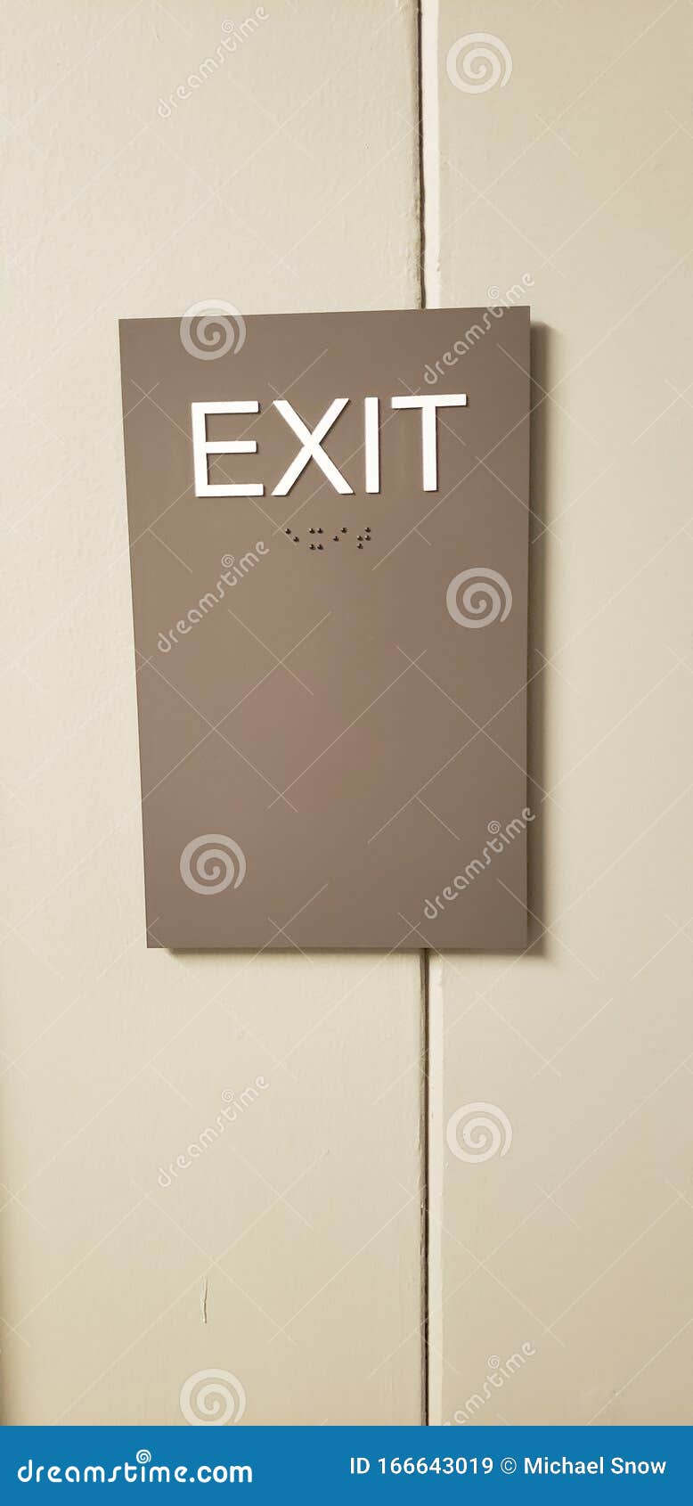 Wall Plate Exit Sign in Building Stock Image - Image of plate, wall ...