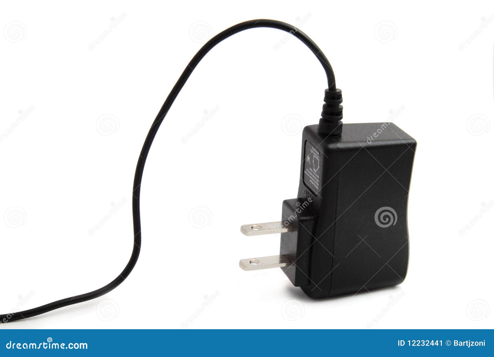 Wall plug stock image. Image of black, charger, electric - 12232441