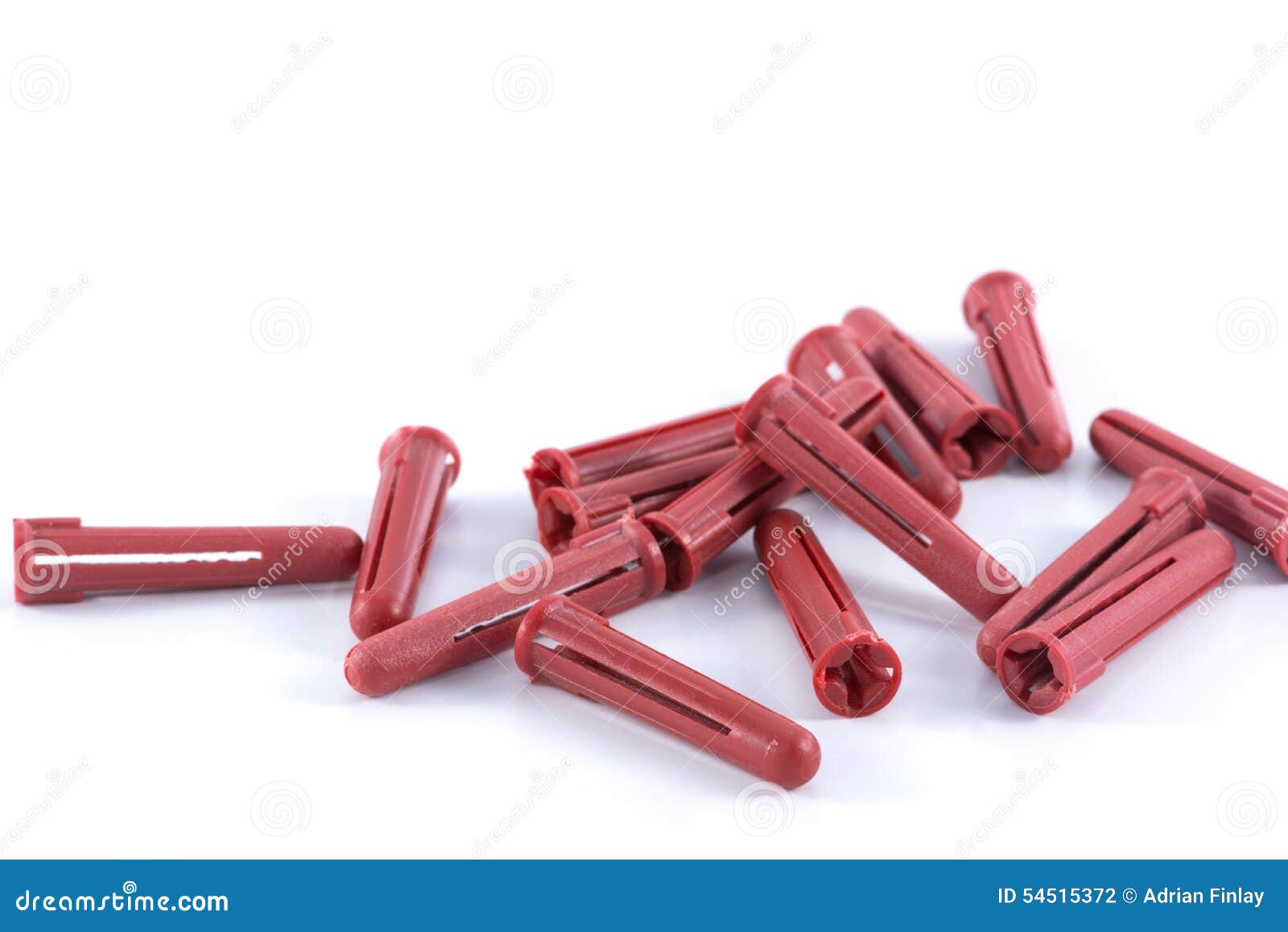 Wall Plugs or Anchors on White Surface Stock Photo - Image of building ...