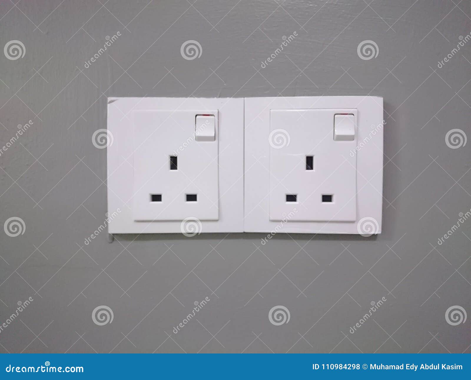 Wall point plug stock photo. Image of house, double - 110984298