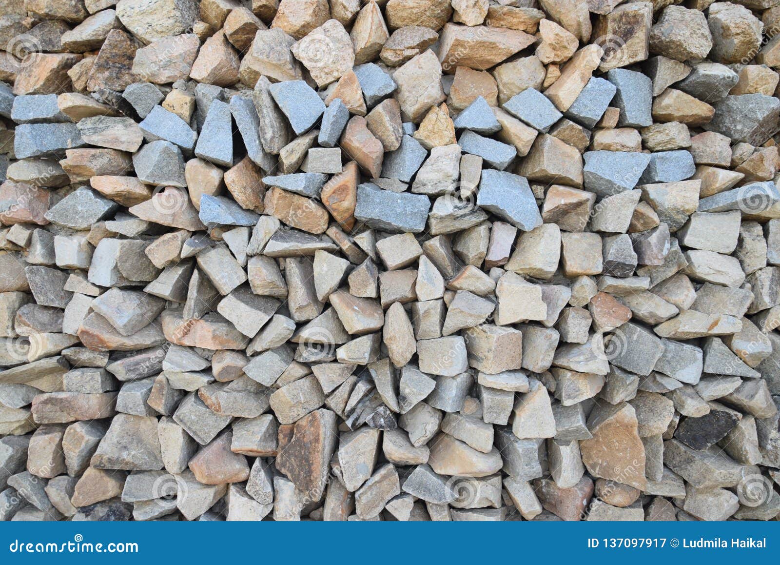 Wall of Pointed and Irregulars Rocks, on Perspective Stock Image ...