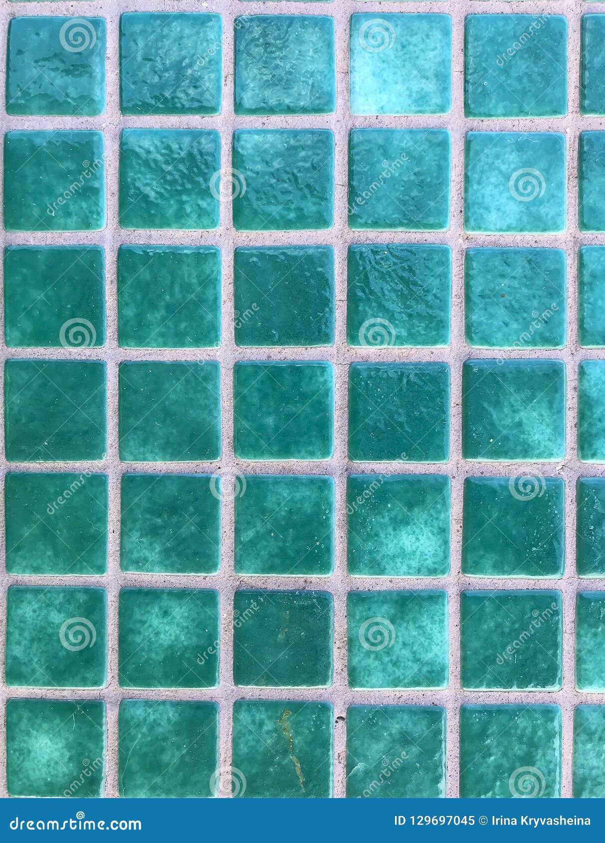 Wall of the Pool of Green Glass Tiles Stock Image - Image of mosaic ...