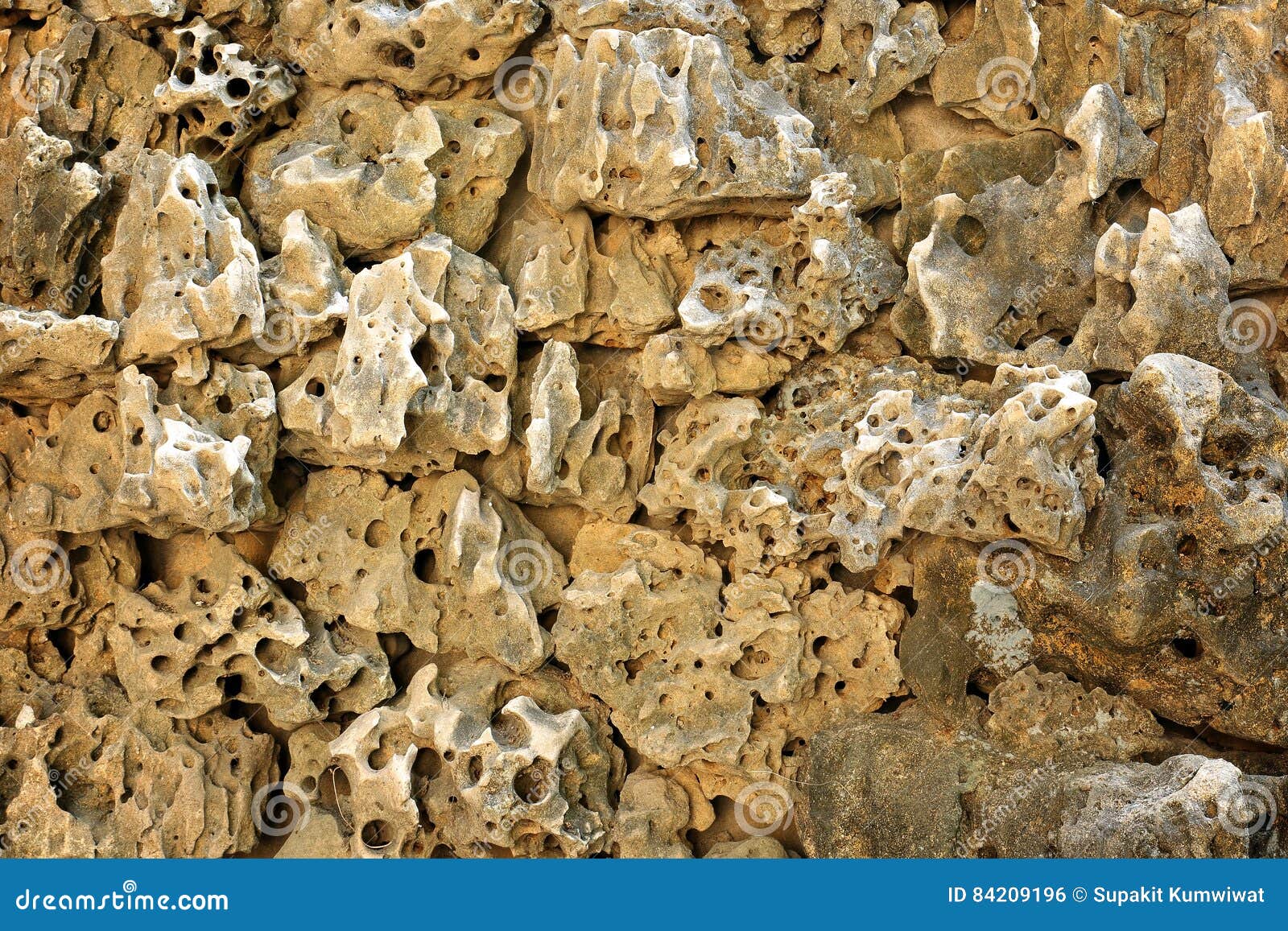 Wall porous rock stock photo. Image of decoration, built - 84209196