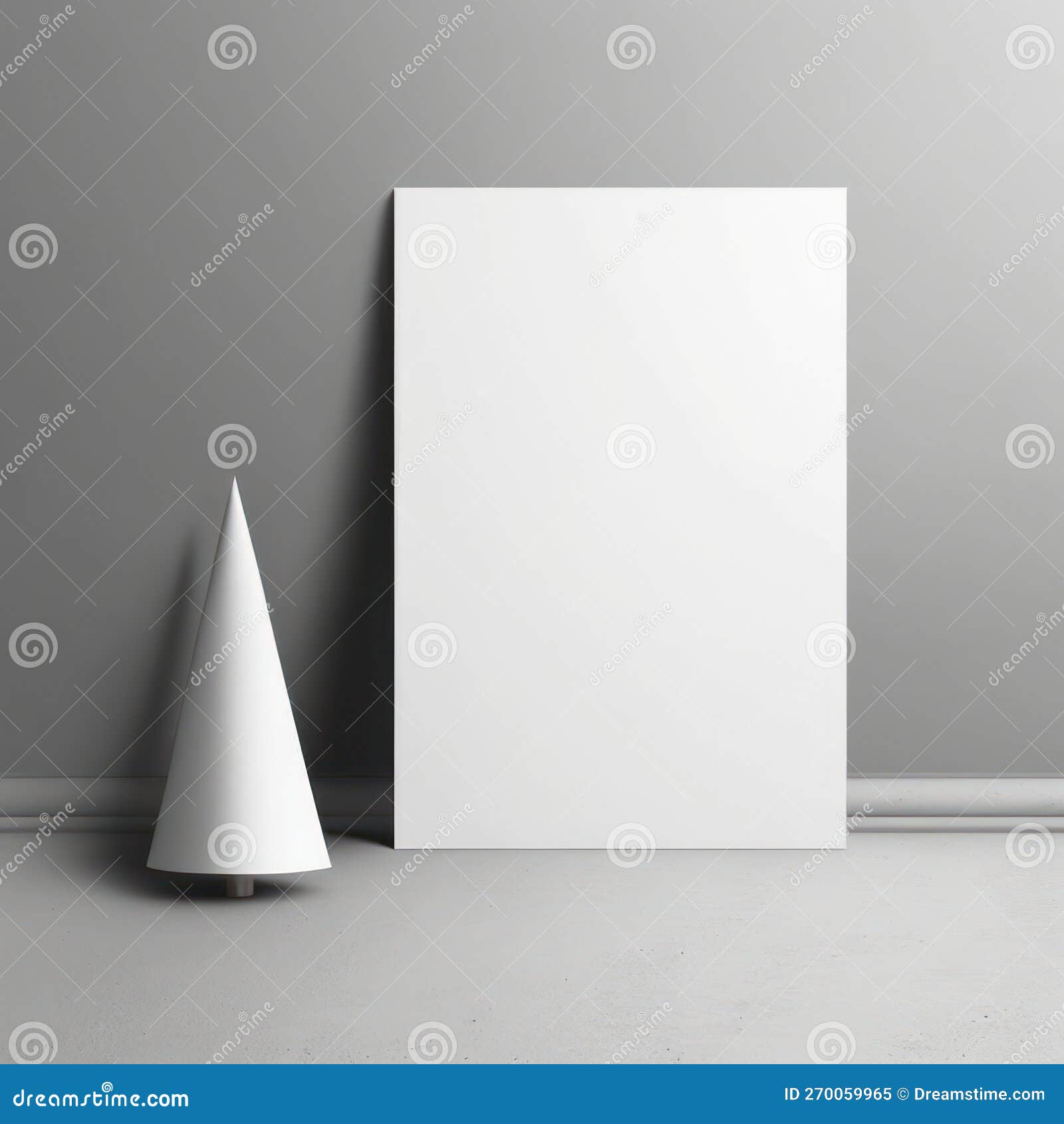 Wall Poster Mockup Cone with a Flat Base. AI Generation Stock ...