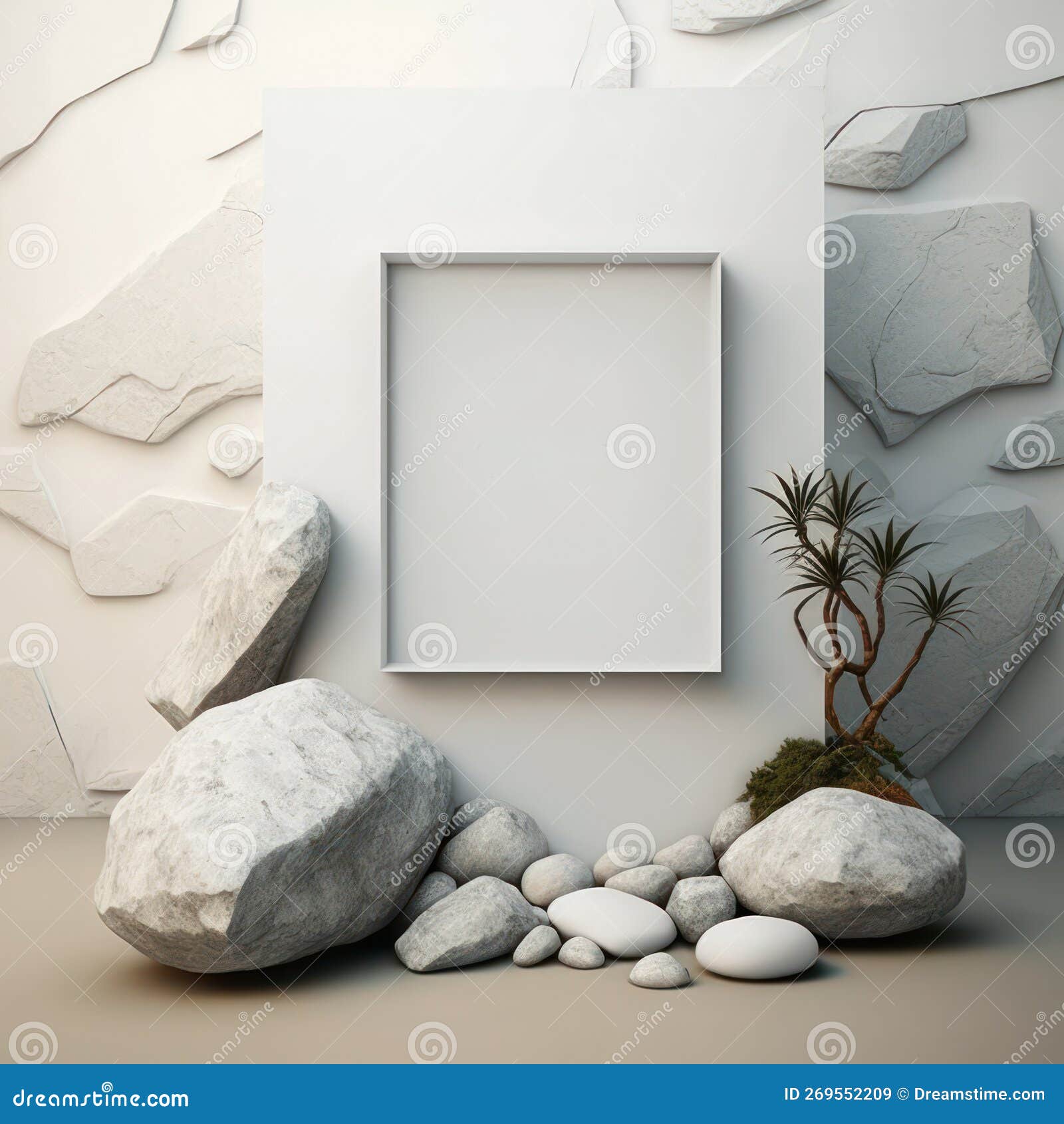 Wall Poster Mockup Enchanted Stone and Topaz AI Generation Stock ...