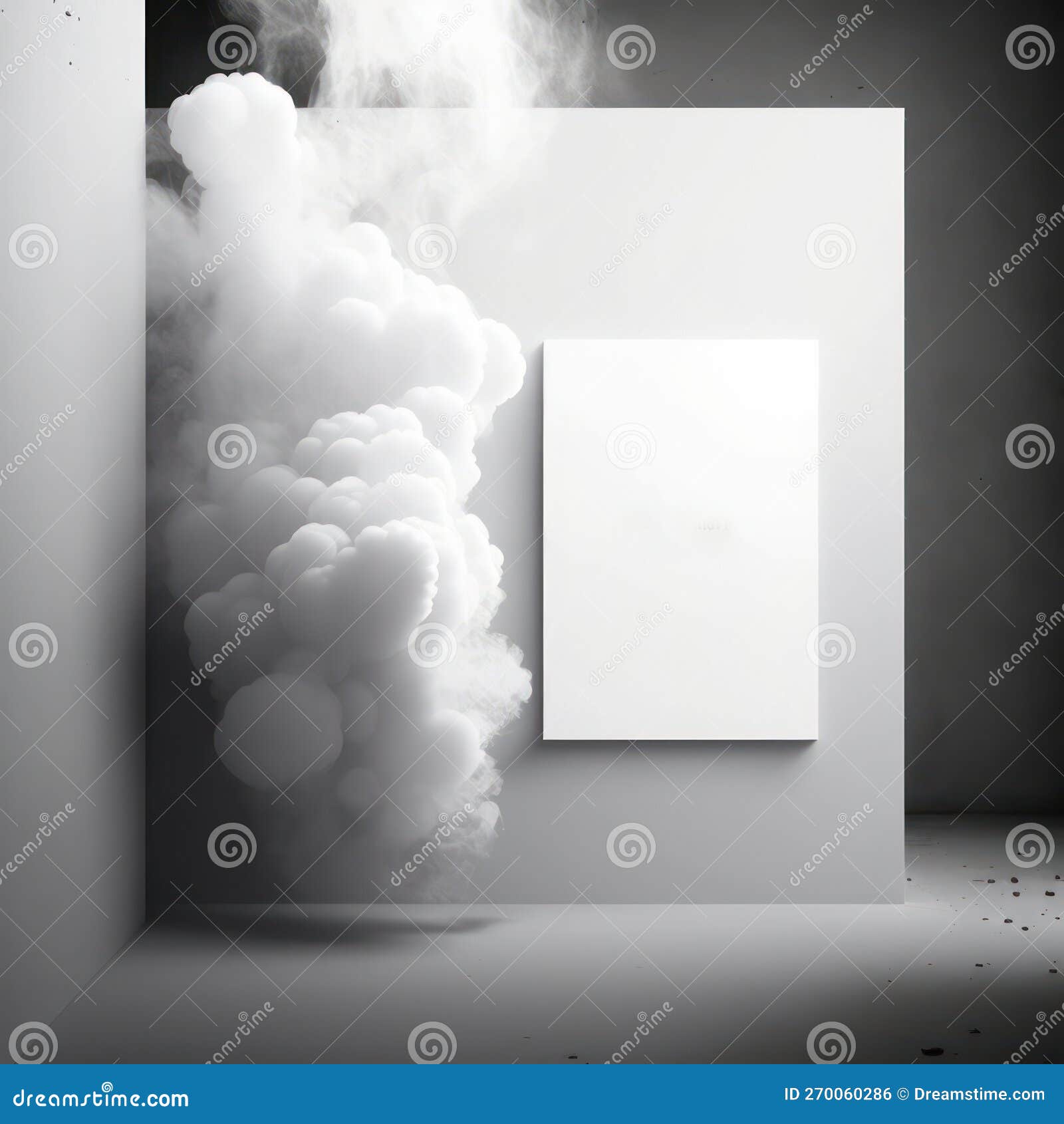 Wall Poster Mockup Fire and Smoke AI Generation Stock Illustration ...