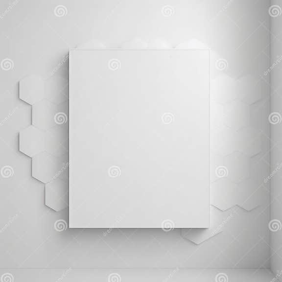 Wall Poster Mockup Five-sided Polygon with Rounded Corners. AI ...