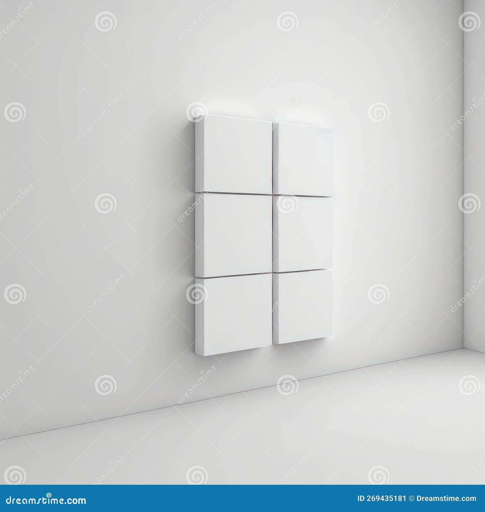 Wall Poster Mockup Rectangular Prism with Six Faces. AI Generation ...