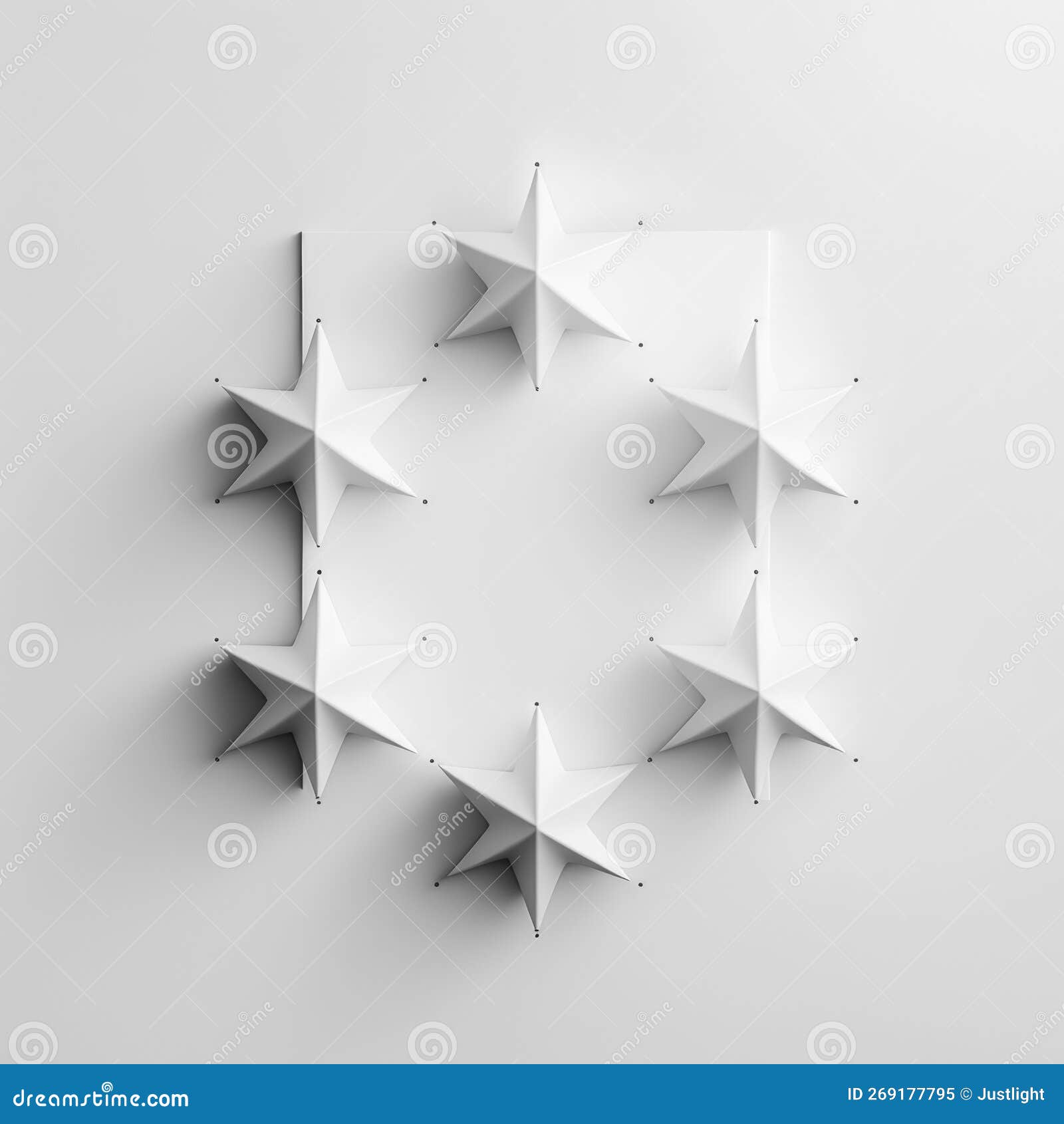 Wall Poster Mockup Star-shaped Object with Eight Evenly Spaced Points ...