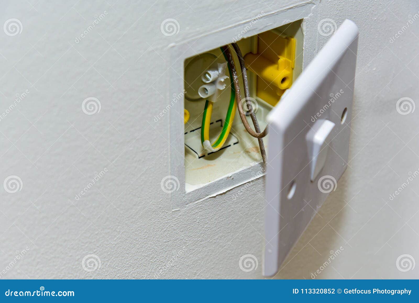 Wall power socket stock photo. Image of electric, circuit - 113320852